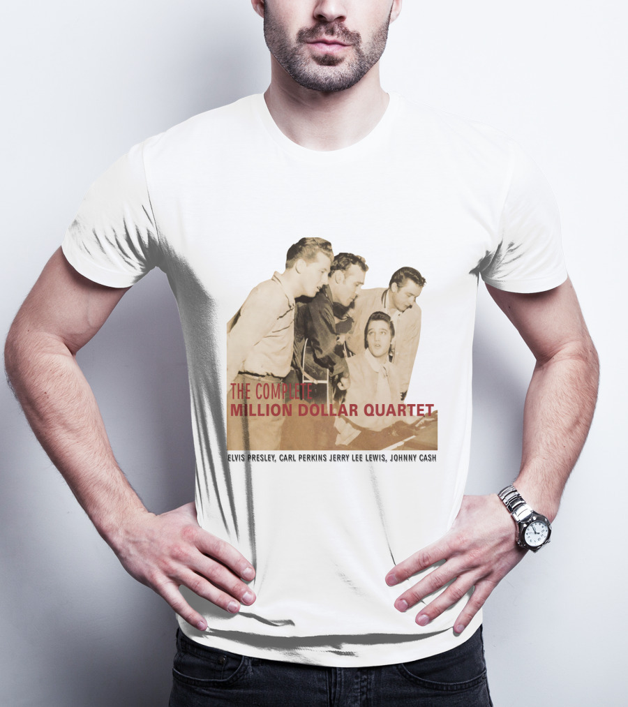 The Complete Million Dollar Quartet Elvis Presley Carl Perkins Jerry Lee Lewis Johnny Cash T-Shirt