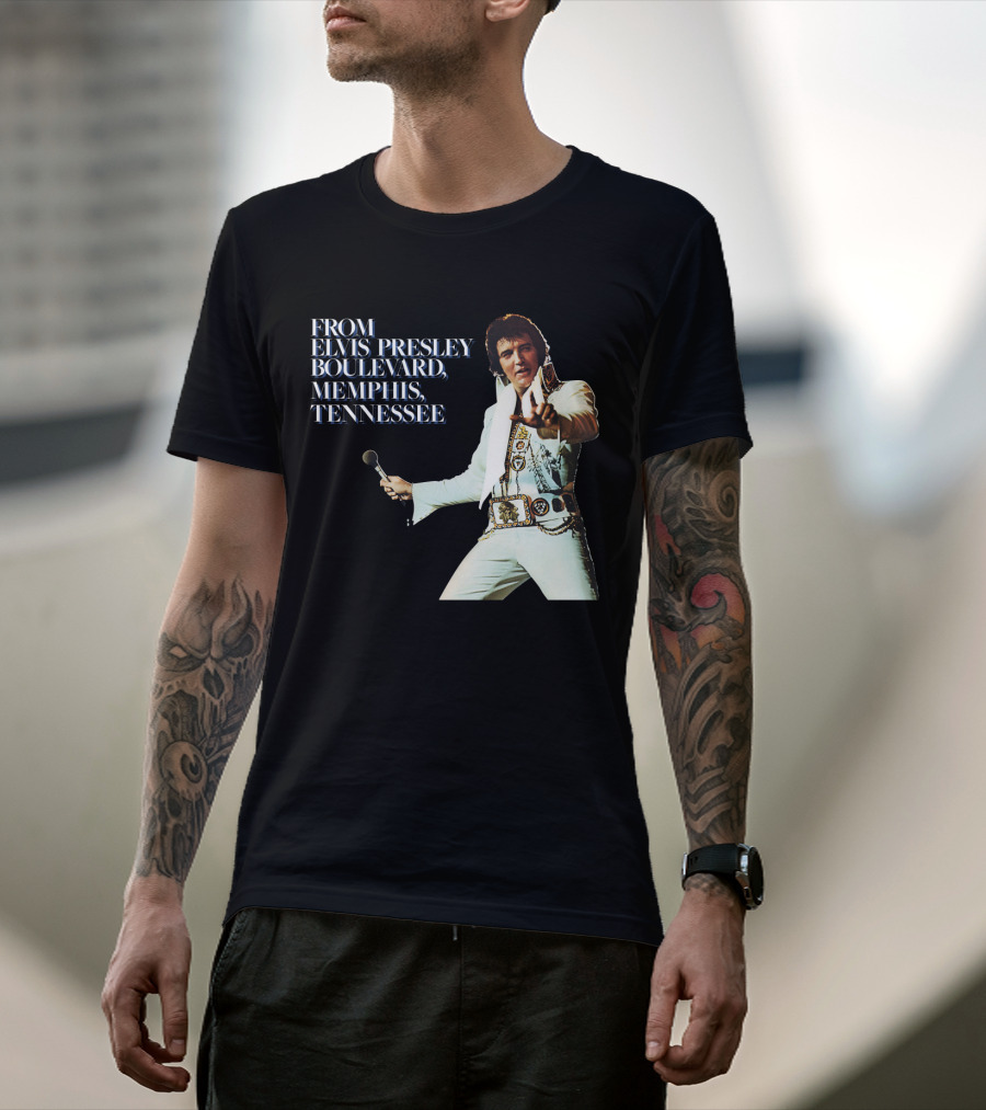 From Elvis Presley Boulevard Memphis Tennessee T-Shirt