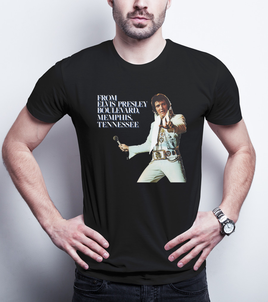 From Elvis Presley Boulevard Memphis Tennessee T-Shirt