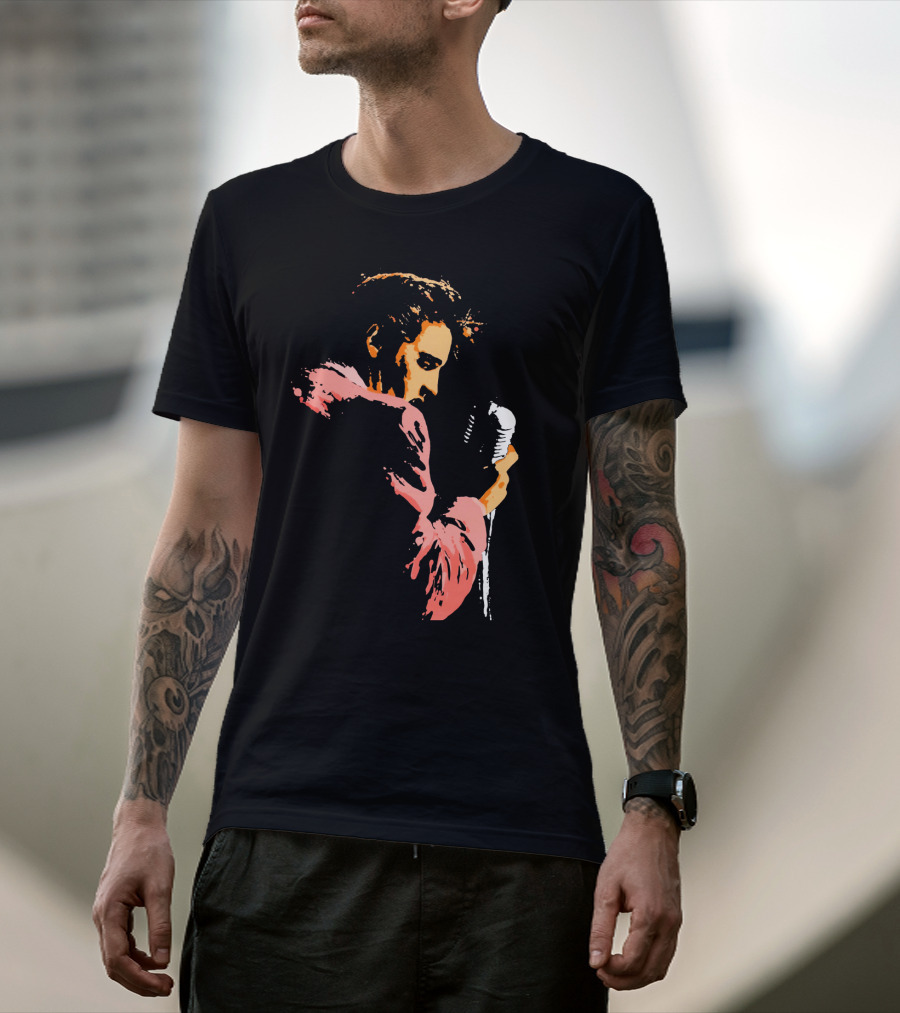 Evpl 22 Retro Microphone Performer Silhouette T-Shirt
