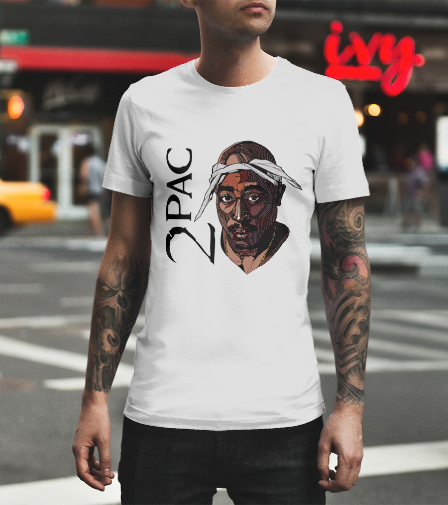 Tupac Shakur 2Pac Bandana Rapn T-Shirt