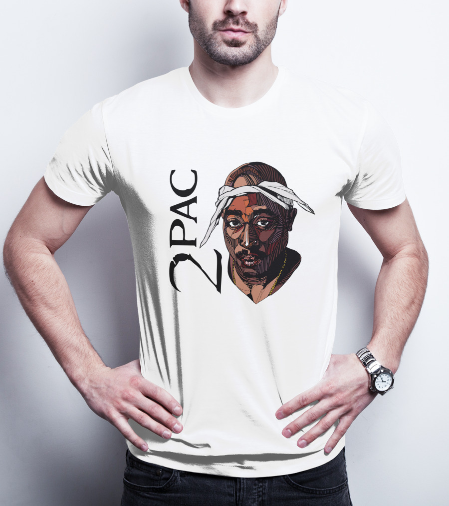Tupac Shakur 2Pac Bandana Rapn T-Shirt