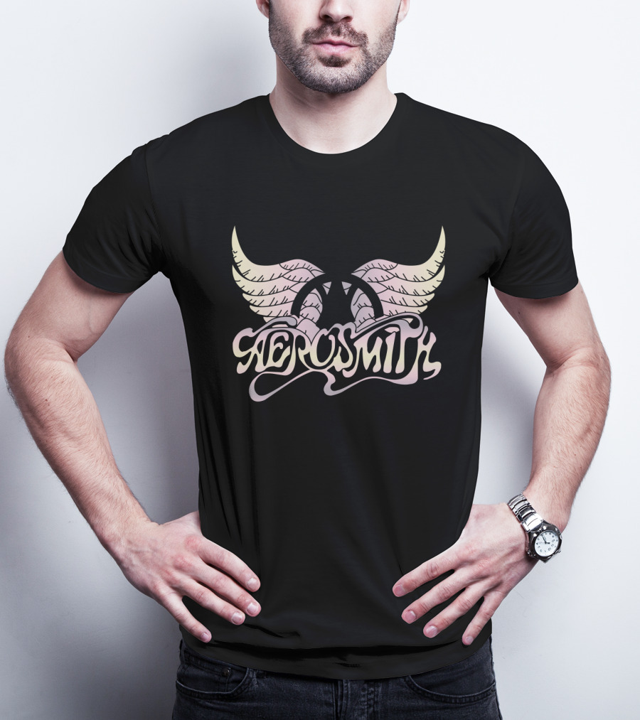 Aerosmith Winged Logo Faded Pinks T-Shirt