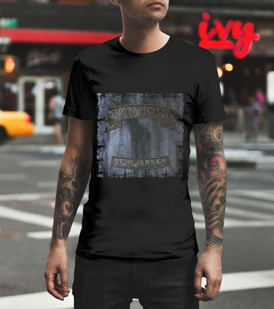 Bon Jovi New Jersey Album Cover T-Shirt