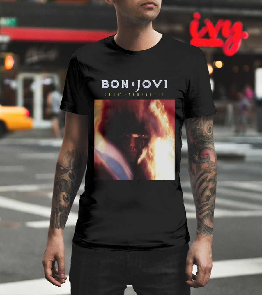 Bon Jovi 7800 Degrees Fahrenheit Album T-Shirt