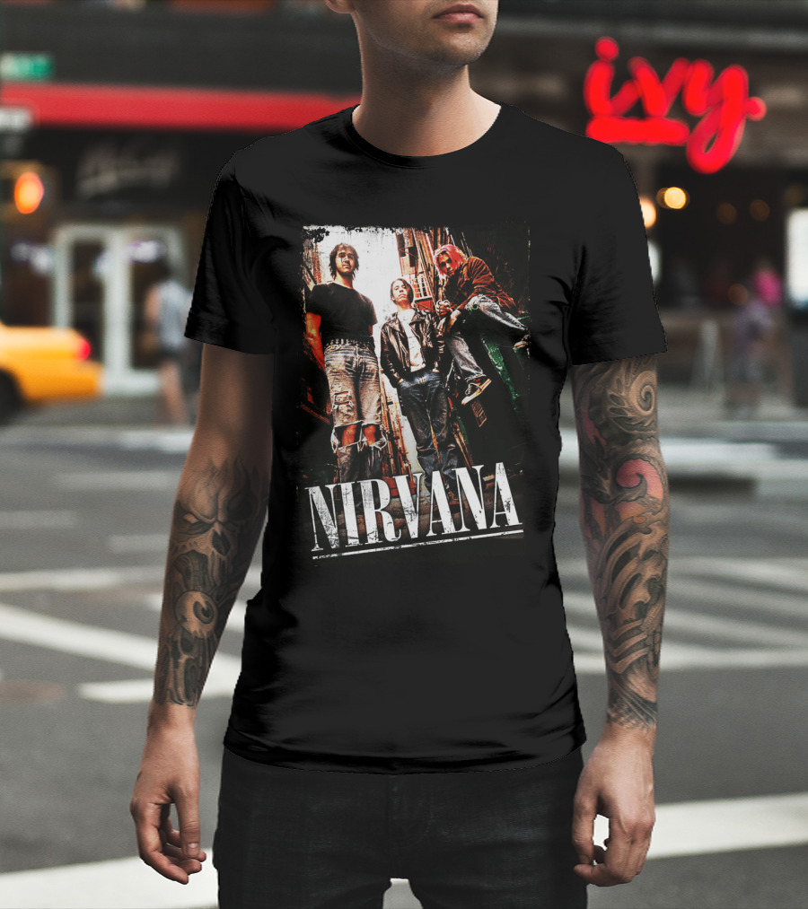 Nirvana Nvn 14 Grunge Band Photo T-Shirt