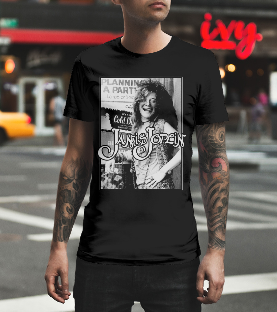 Janis Joplin Cold Drink Planning A Party T-Shirt