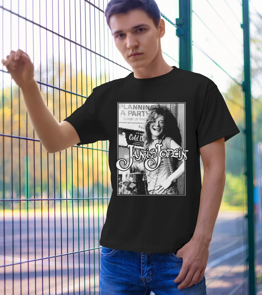 Janis Joplin Cold Drink Planning A Party T-Shirt