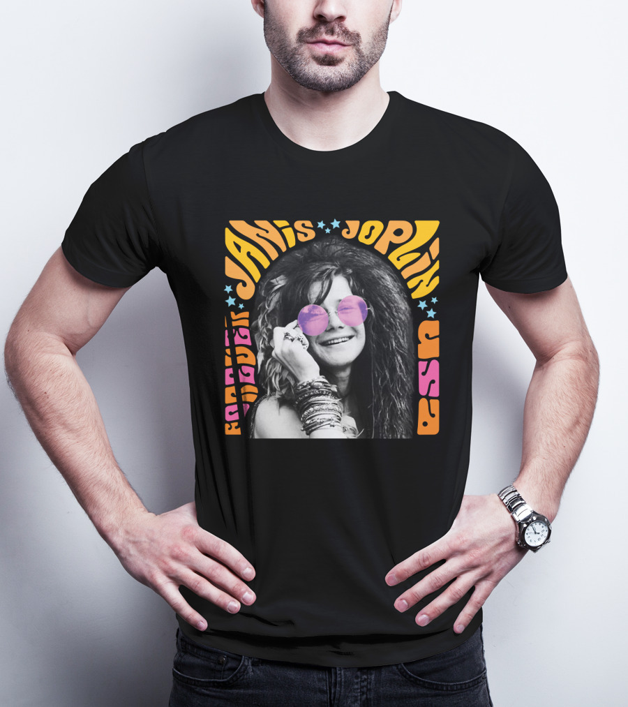 Janis Joplin Forever USA JNJL 09 Postage Stamp T-Shirt