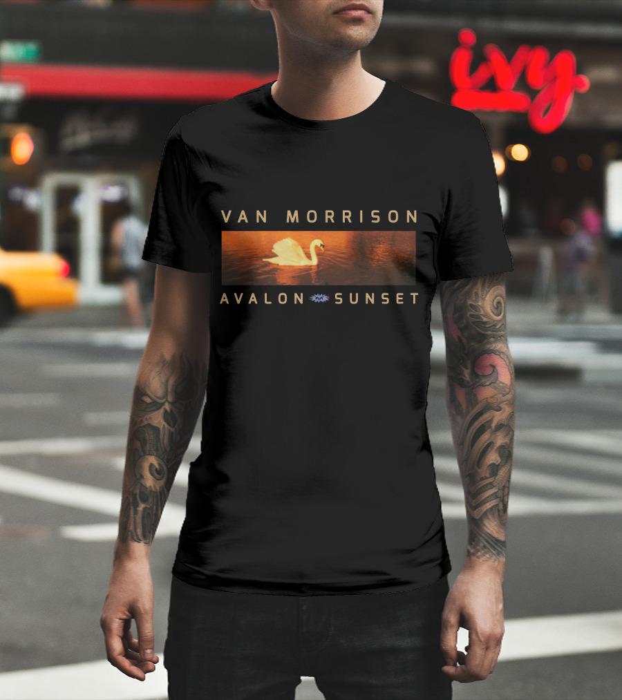 VAN MORRISON AVALON SUNSET Swan Scene T-Shirt