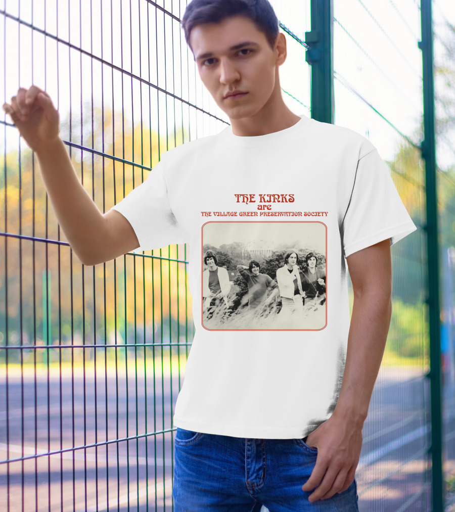 TKK 03 The Kinks Are The Village Green Preservation Society Band Photo T-Shirt