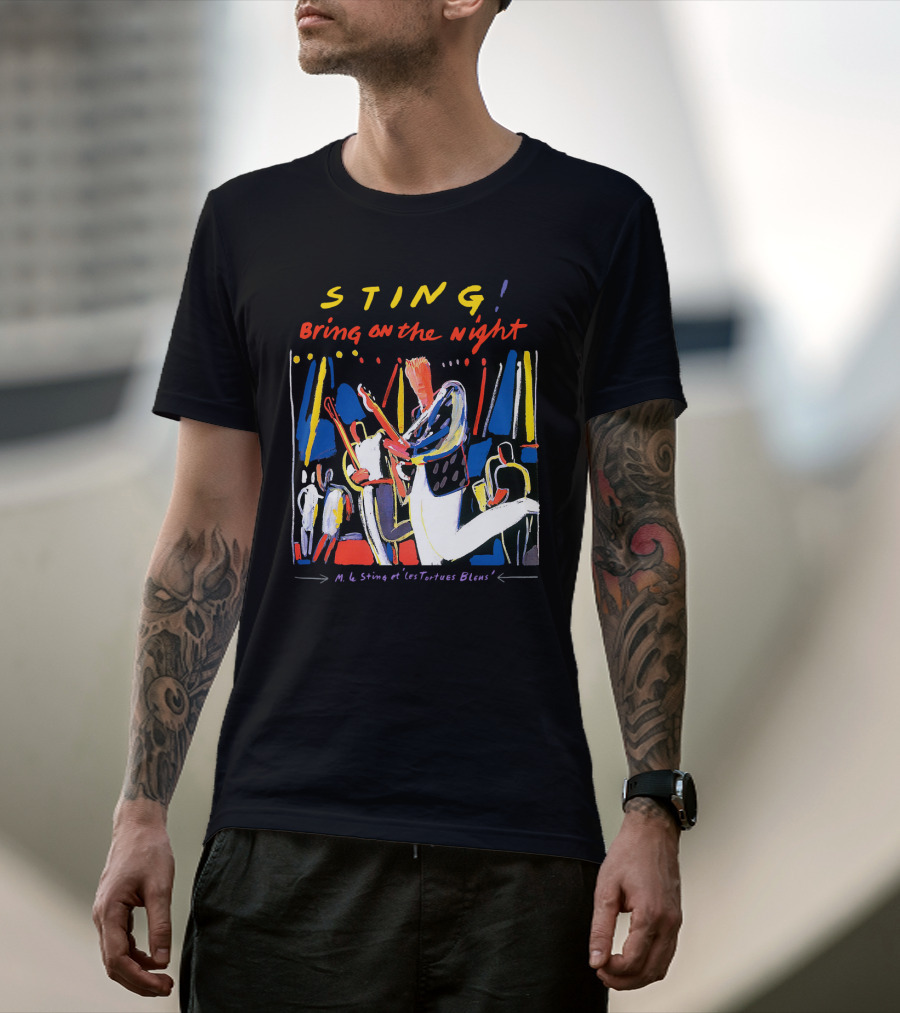STING Bring On The Night M. Le Sting Et Les Tortues Bleus T-Shirt