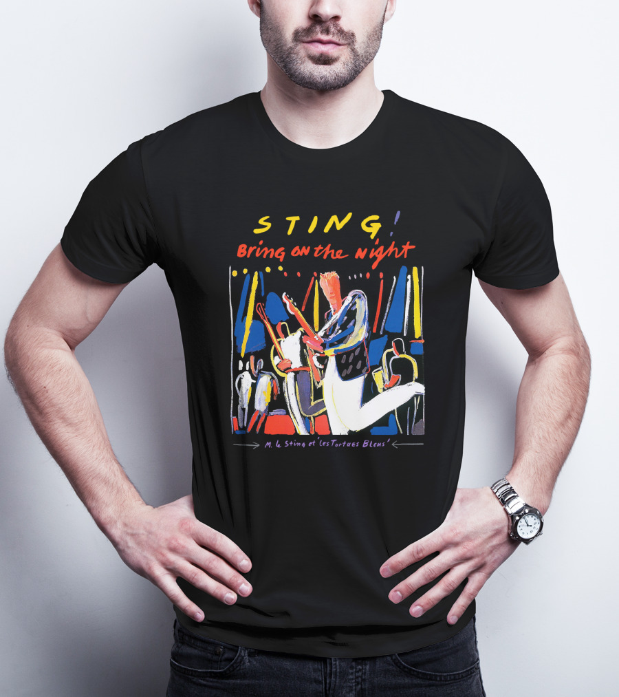 STING Bring On The Night M. Le Sting Et Les Tortues Bleus T-Shirt