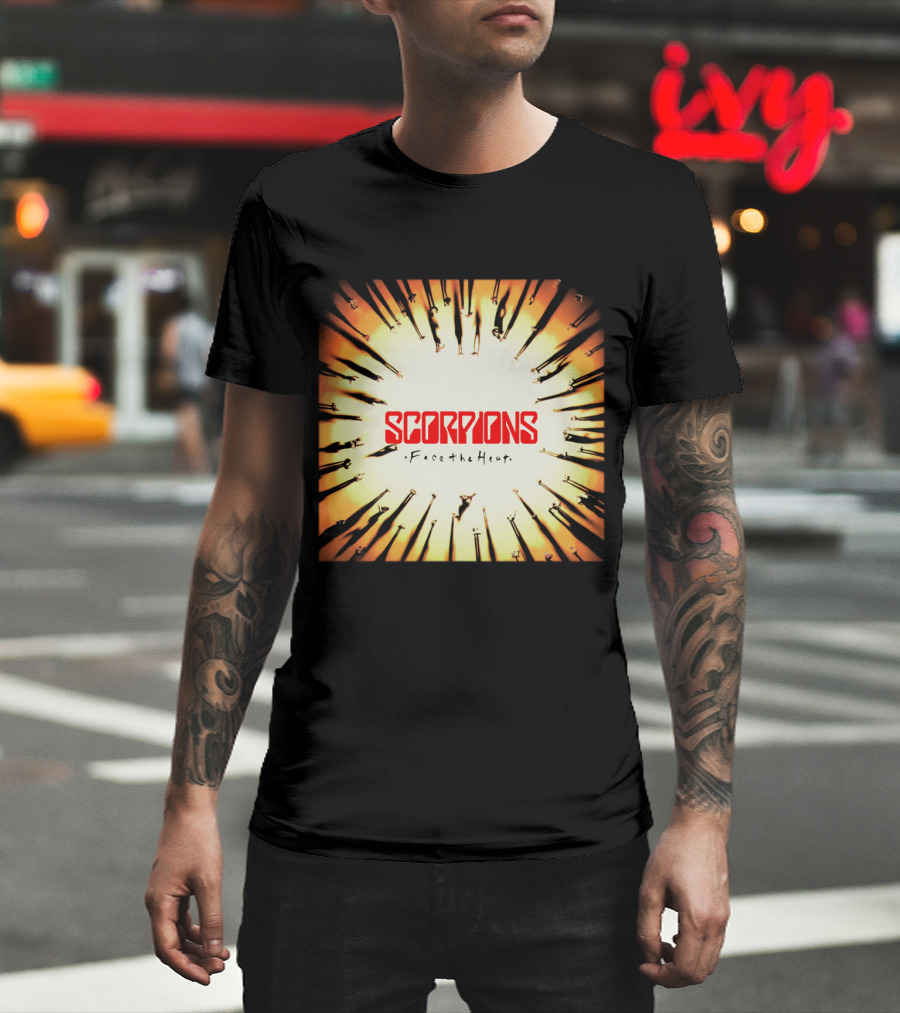 Scorpions Face The Heat Shadow Silhouettes Circle T-Shirt