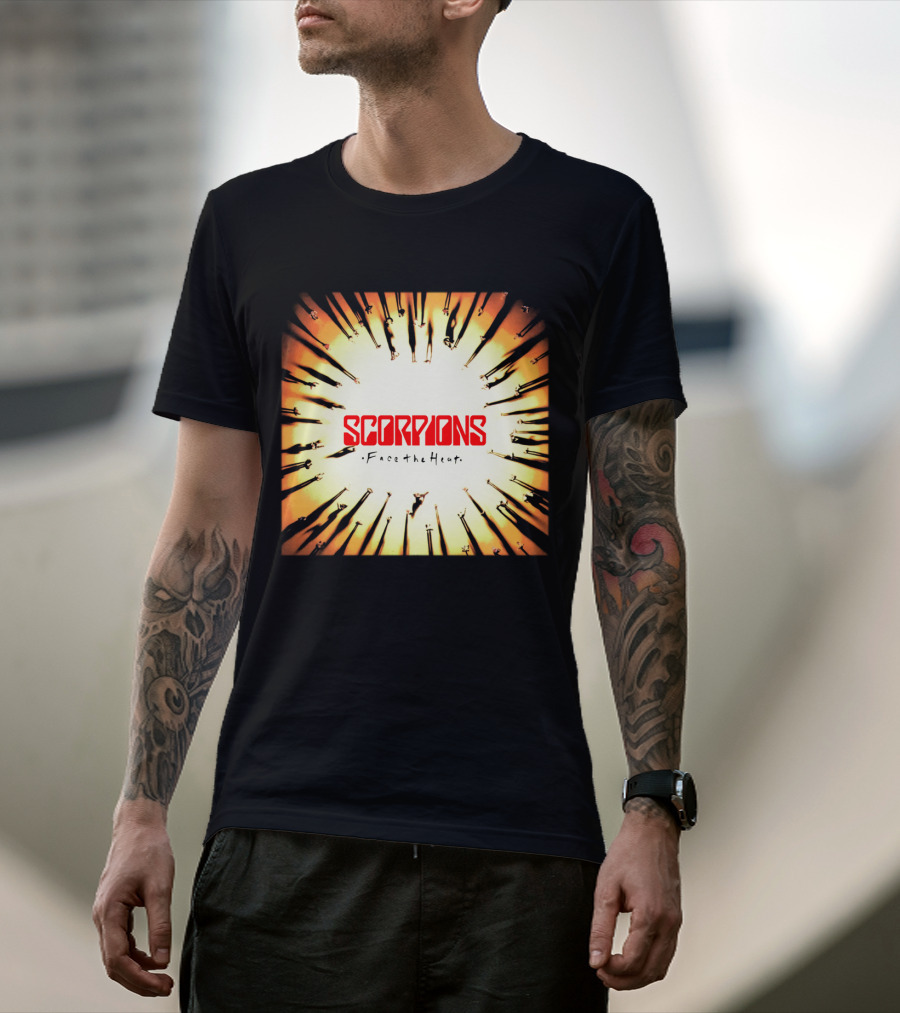 Scorpions Face The Heat Shadow Silhouettes Circle T-Shirt