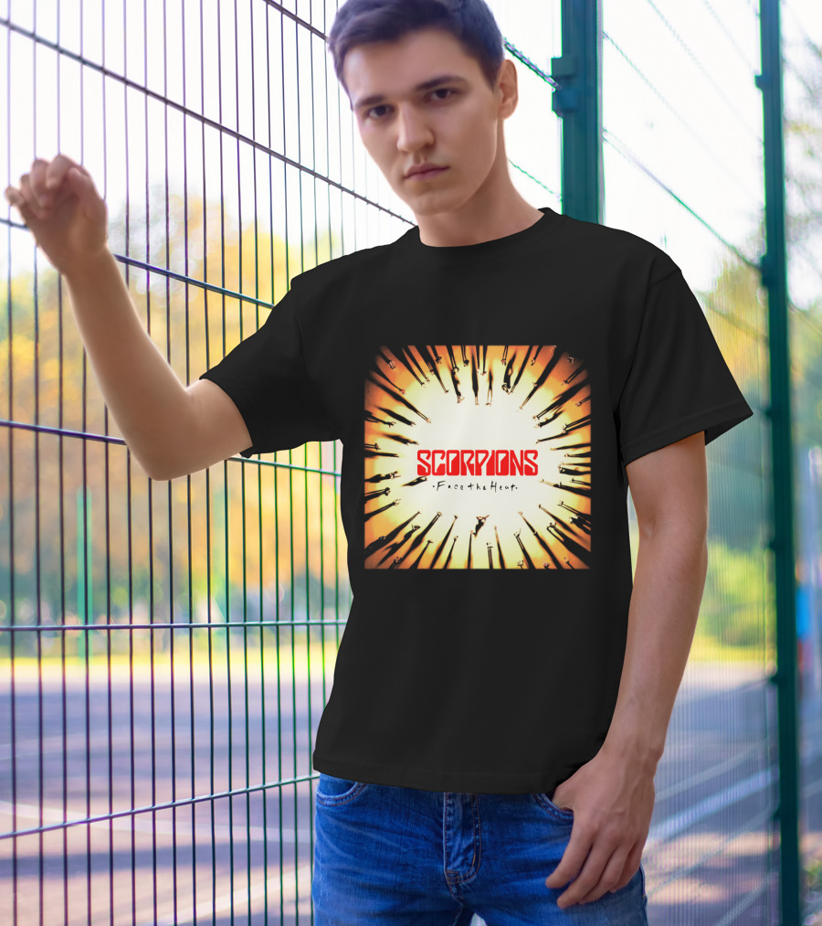 Scorpions Face The Heat Shadow Silhouettes Circle T-Shirt