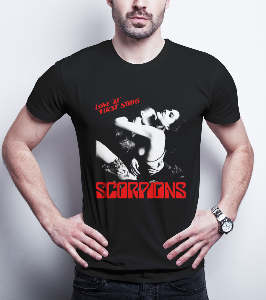 Scorpions Love At First Sting Romantic Embrace T-Shirt