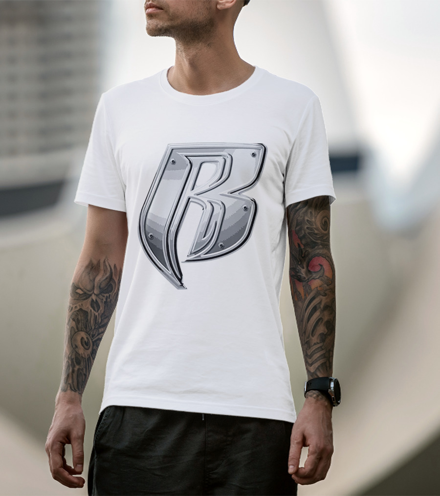 'RRD Chrome Metallic Letter B Logo' T-Shirt