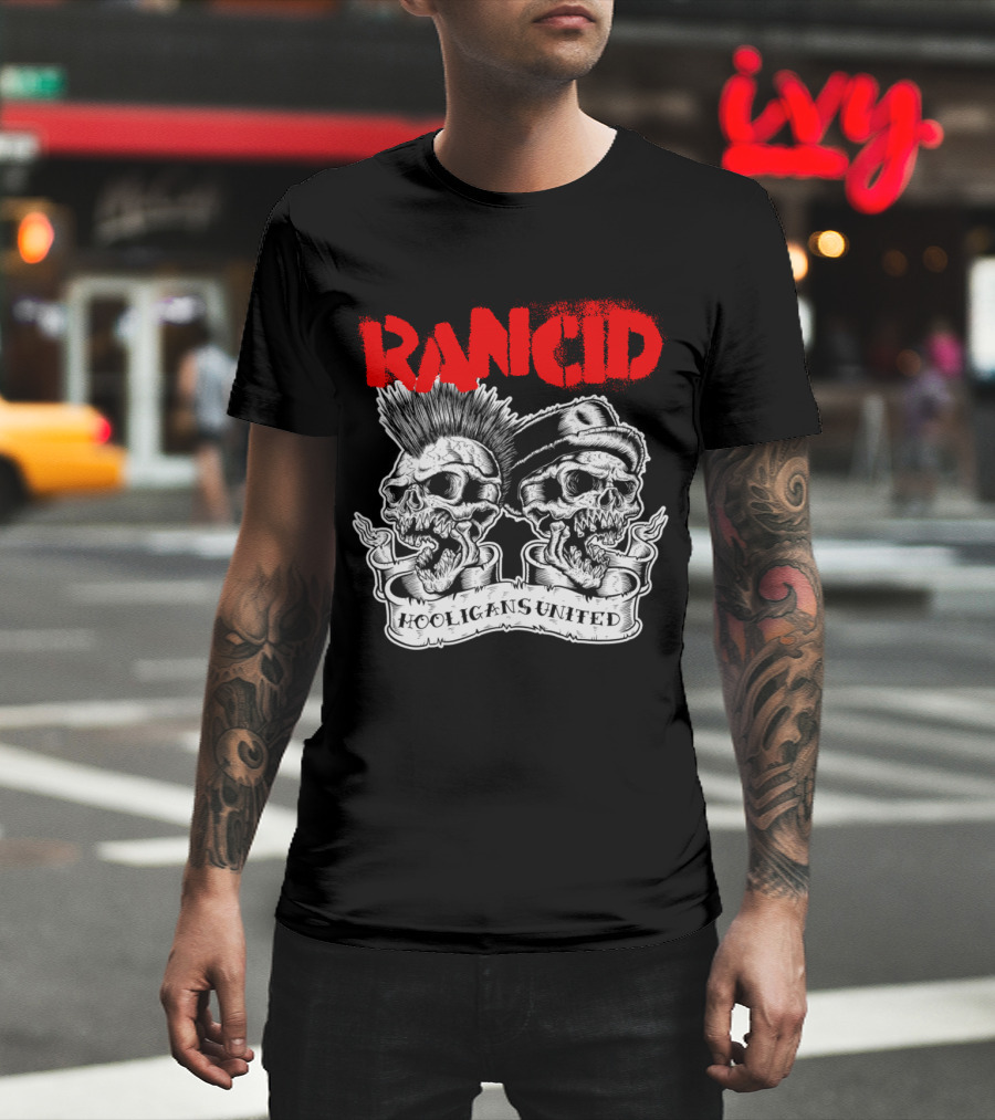 Rancid Hooligans United Skulls Rcd T-Shirt