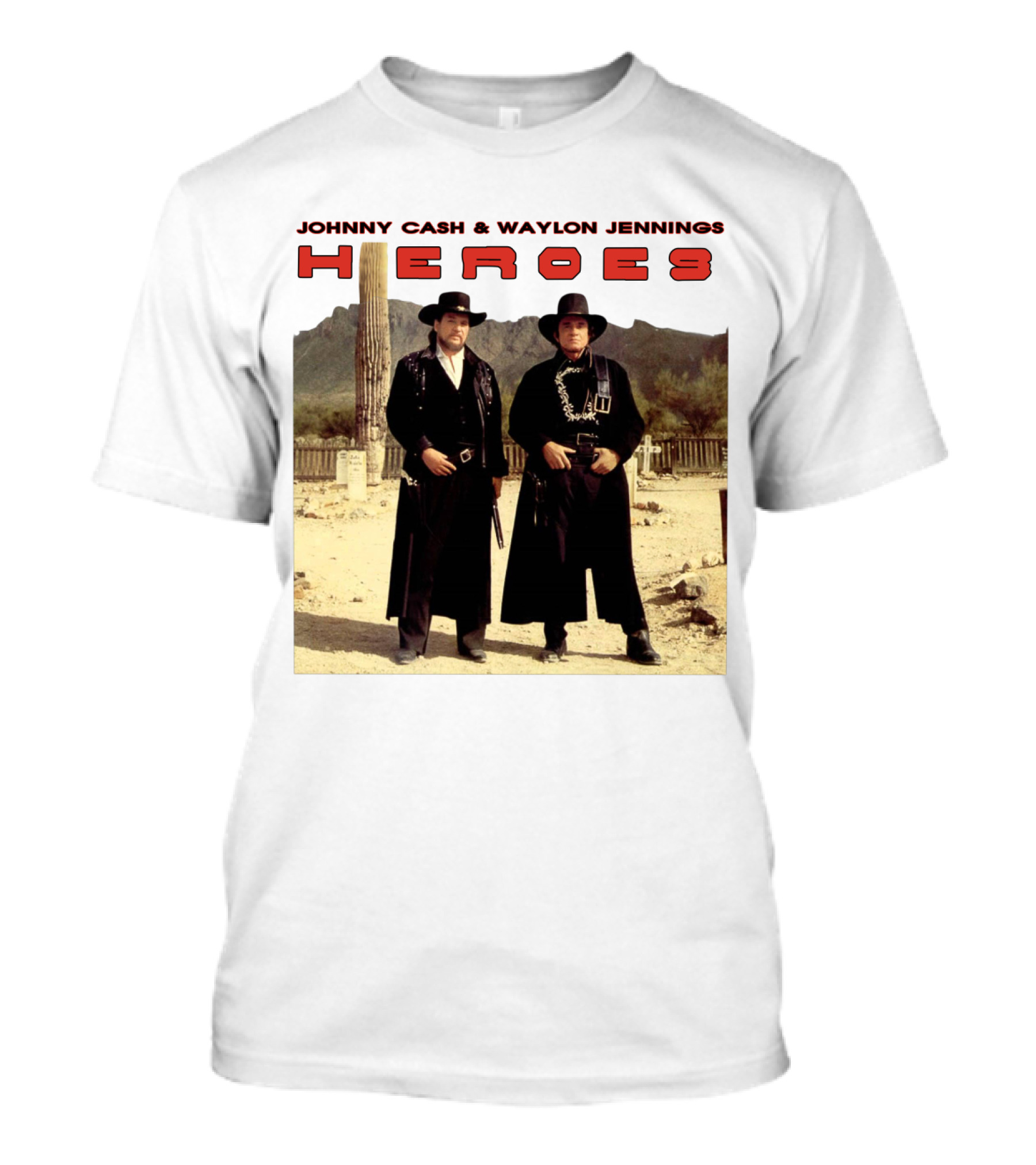 Johnny Cash And Waylon Jennings Heroes Western T-Shirt