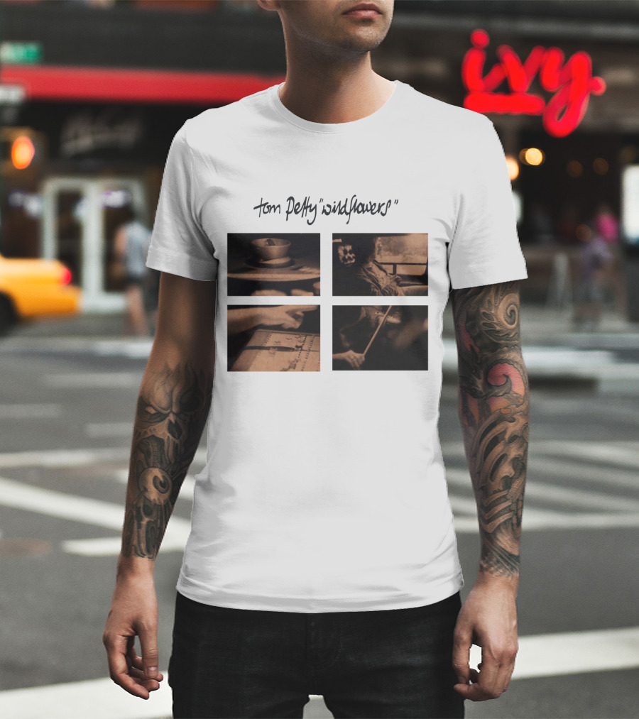 Tom Petty Wildflowers Album Four Sepia Photos T-Shirt