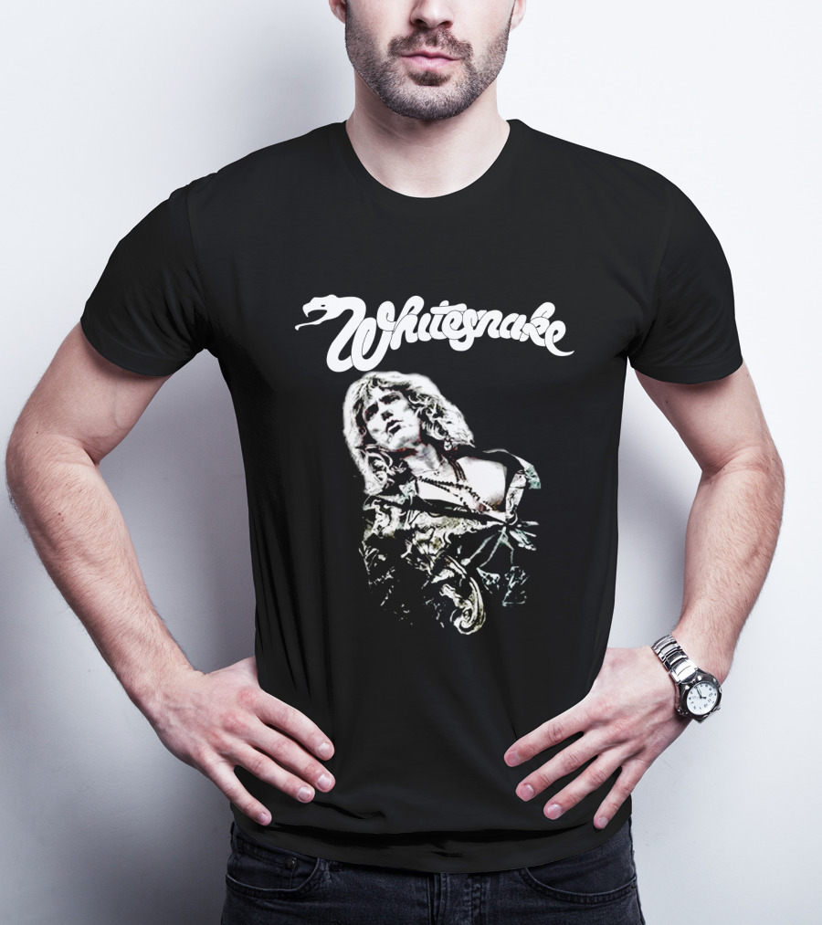 Whitesnake Logo With Image Of Rock Vocalist T-Shirt
