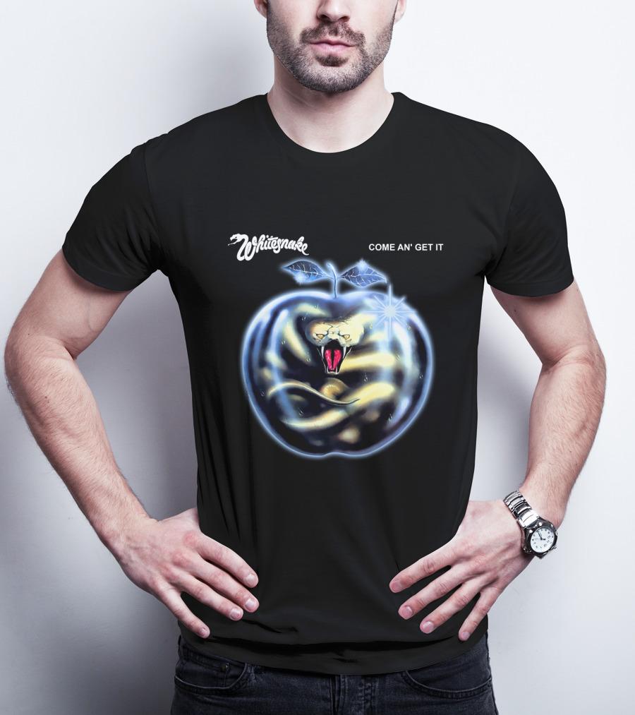 Whitesnake Come An' Get It Snake In Apple T-Shirt