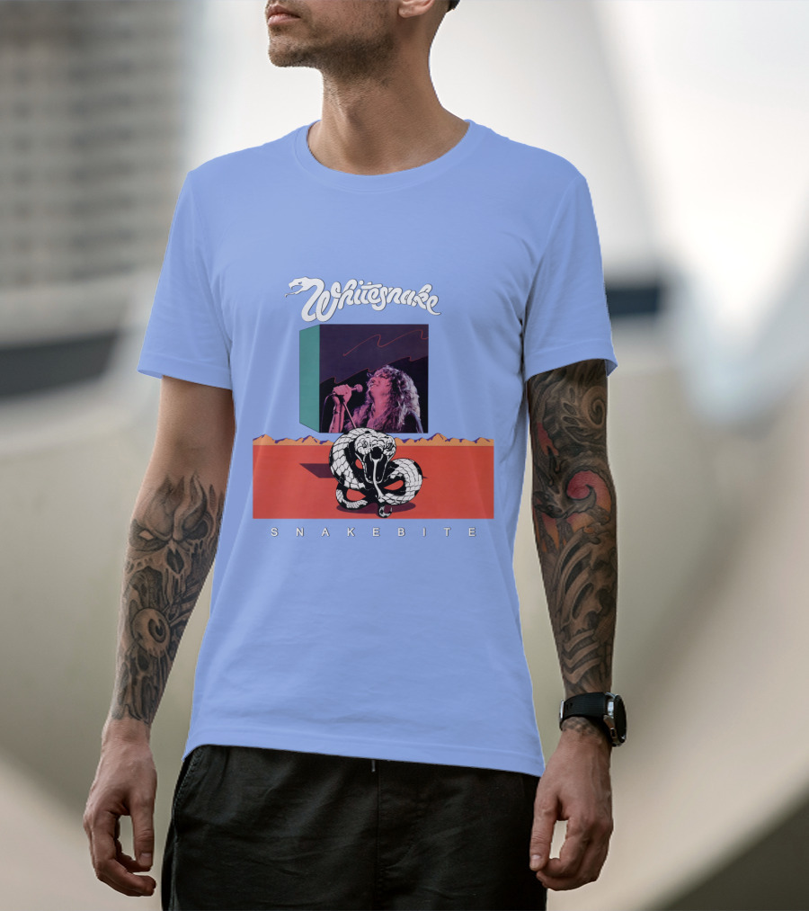 Whitesnake Snakebite Vintage Album Art With Snake And Singer T-Shirt