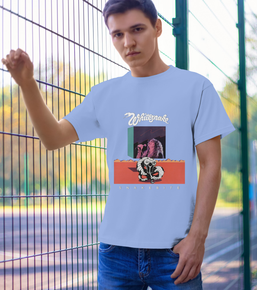 Whitesnake Snakebite Vintage Album Art With Snake And Singer T-Shirt