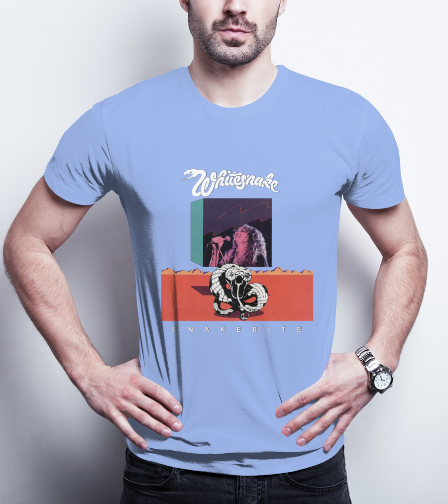 Whitesnake Snakebite Vintage Album Art With Snake And Singer T-Shirt