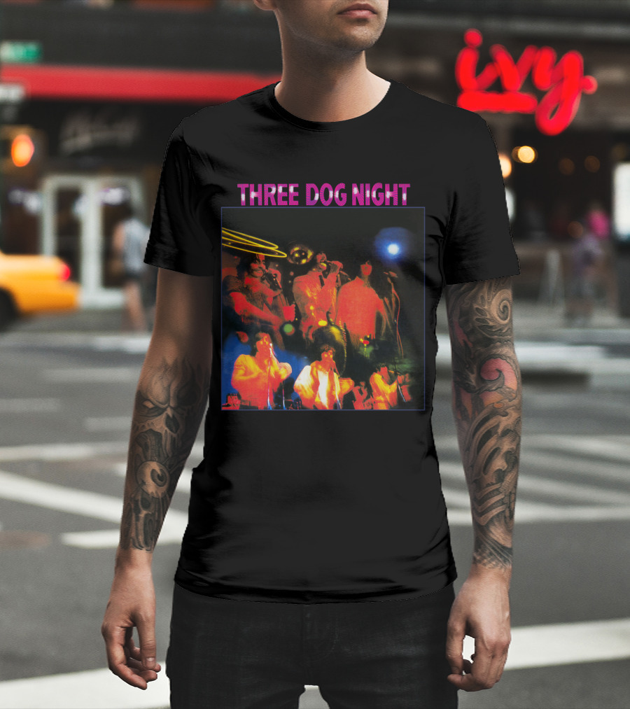 Three Dog Night Band Psychedelic Concert T-Shirt