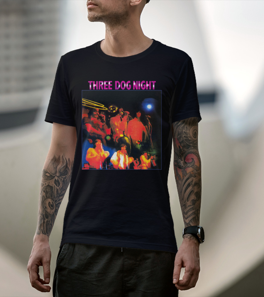 Three Dog Night Band Psychedelic Concert T-Shirt