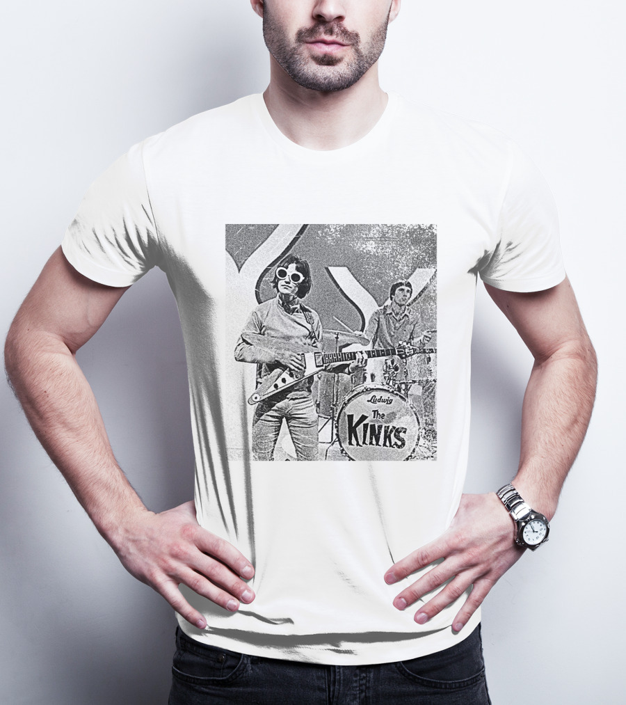 The Kinks Vintage Band Photo Performance With Ludwig Drum Kit T-Shirt