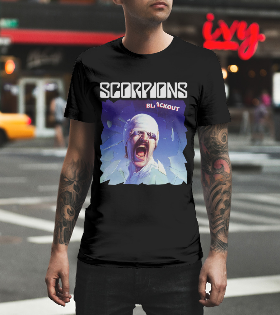 Scorpions Blackout Album Cover Art Legendary Rock Band T-Shirt