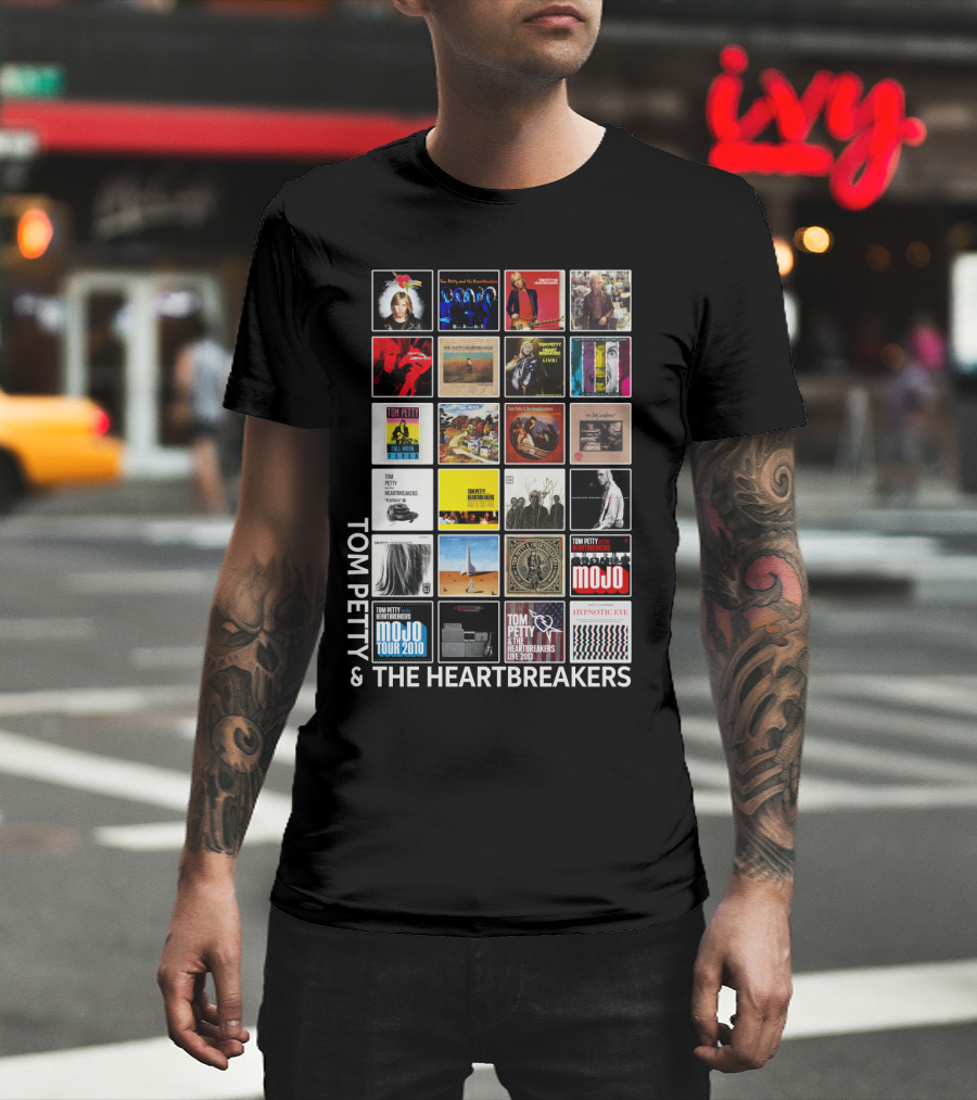Tom Petty And The Heartbreakers Album Cover Collage T-Shirt