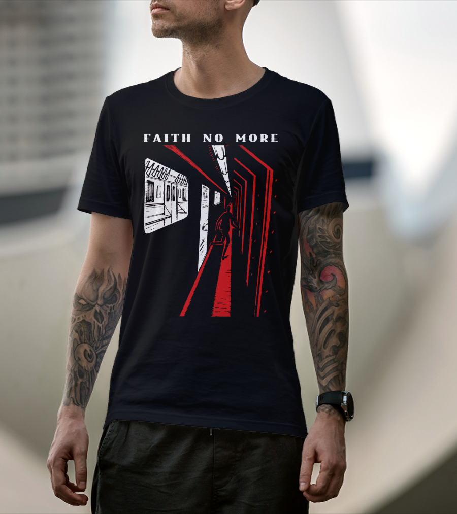 Faith No More Subway Scene In Red And White Fnm-Ms T-Shirt