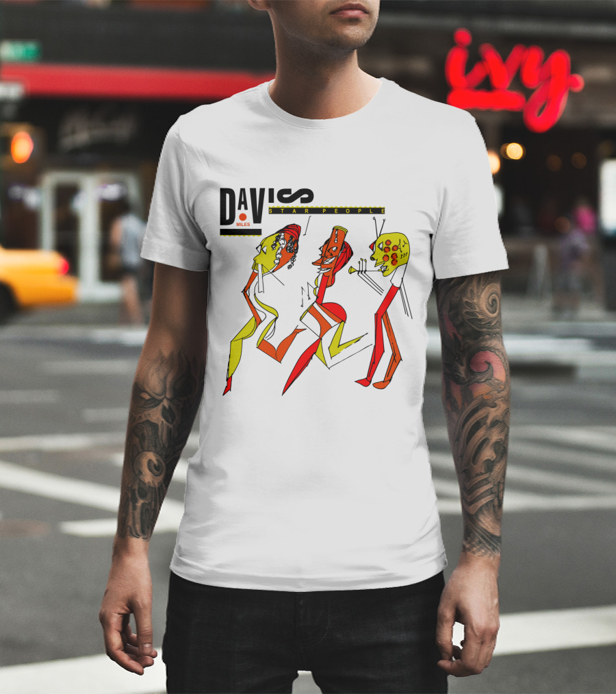 DA★VI⭐S Miles Star People Retro Styled Figures T-Shirt