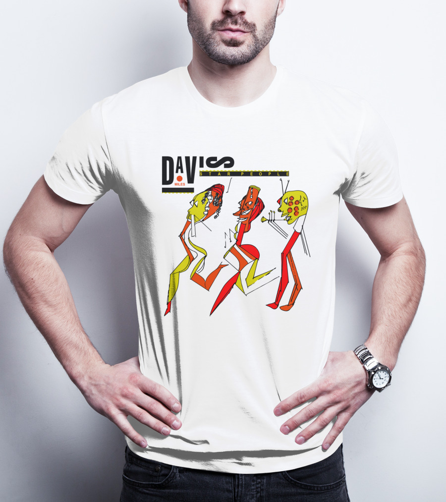 DA★VI⭐S Miles Star People Retro Styled Figures T-Shirt