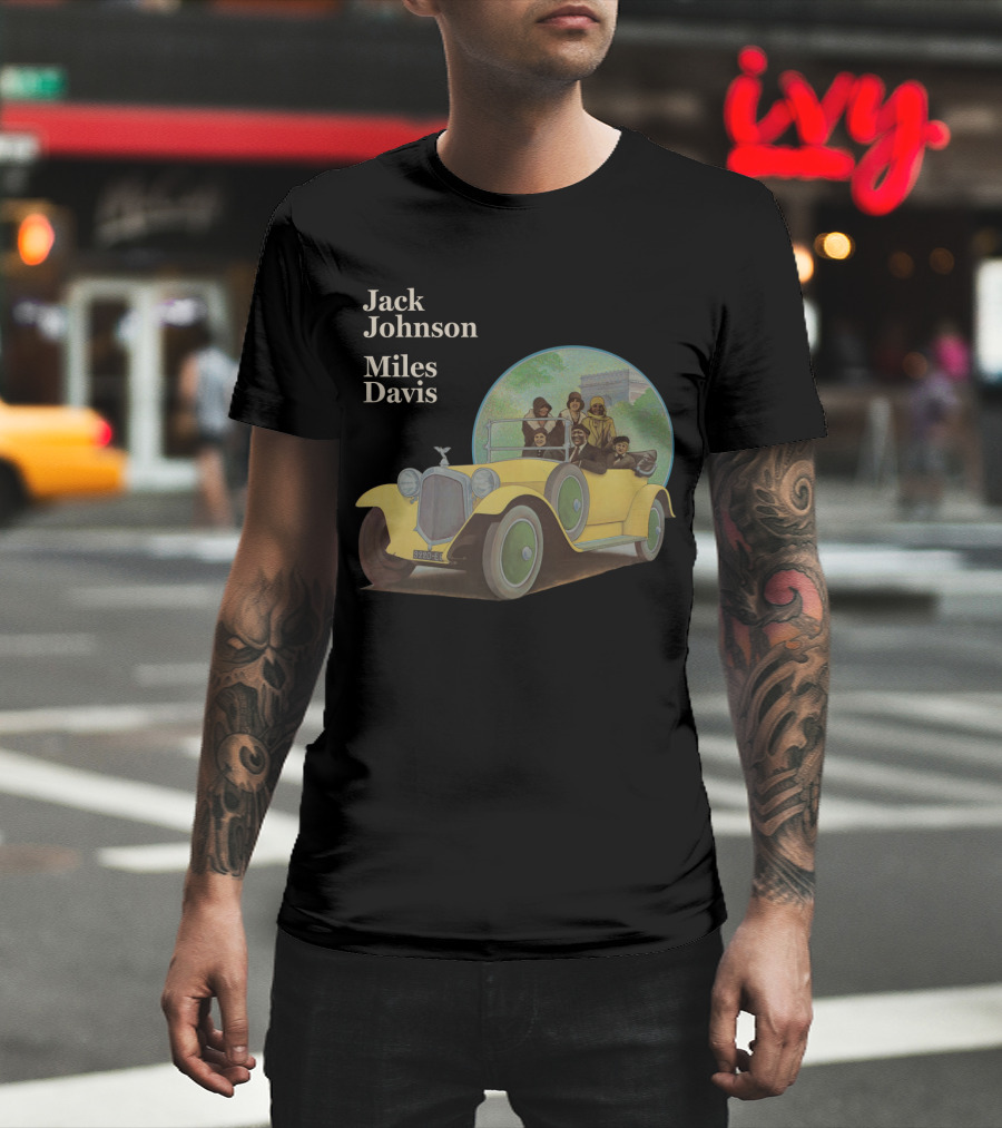 Jack Johnson Miles Davis Vintage Car Artwork T-Shirt