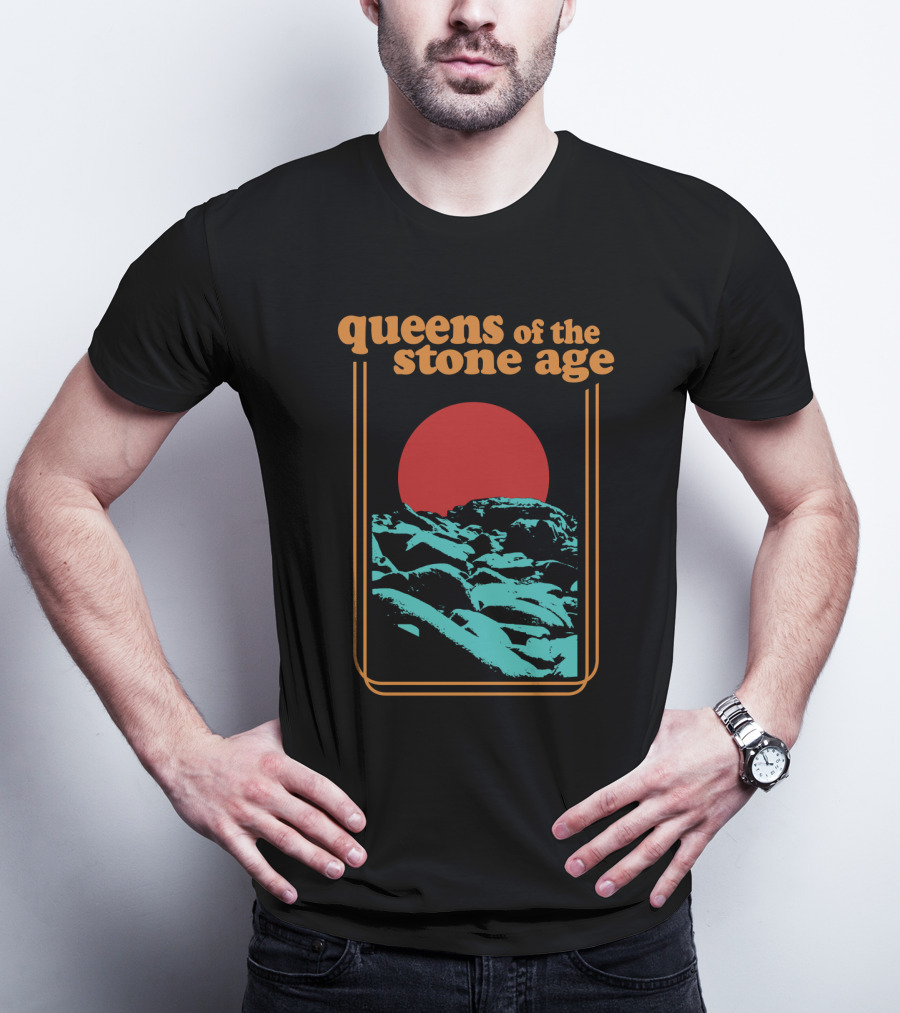 Queens Of The Stone Age Red Sun Mountain Landscape T-Shirt