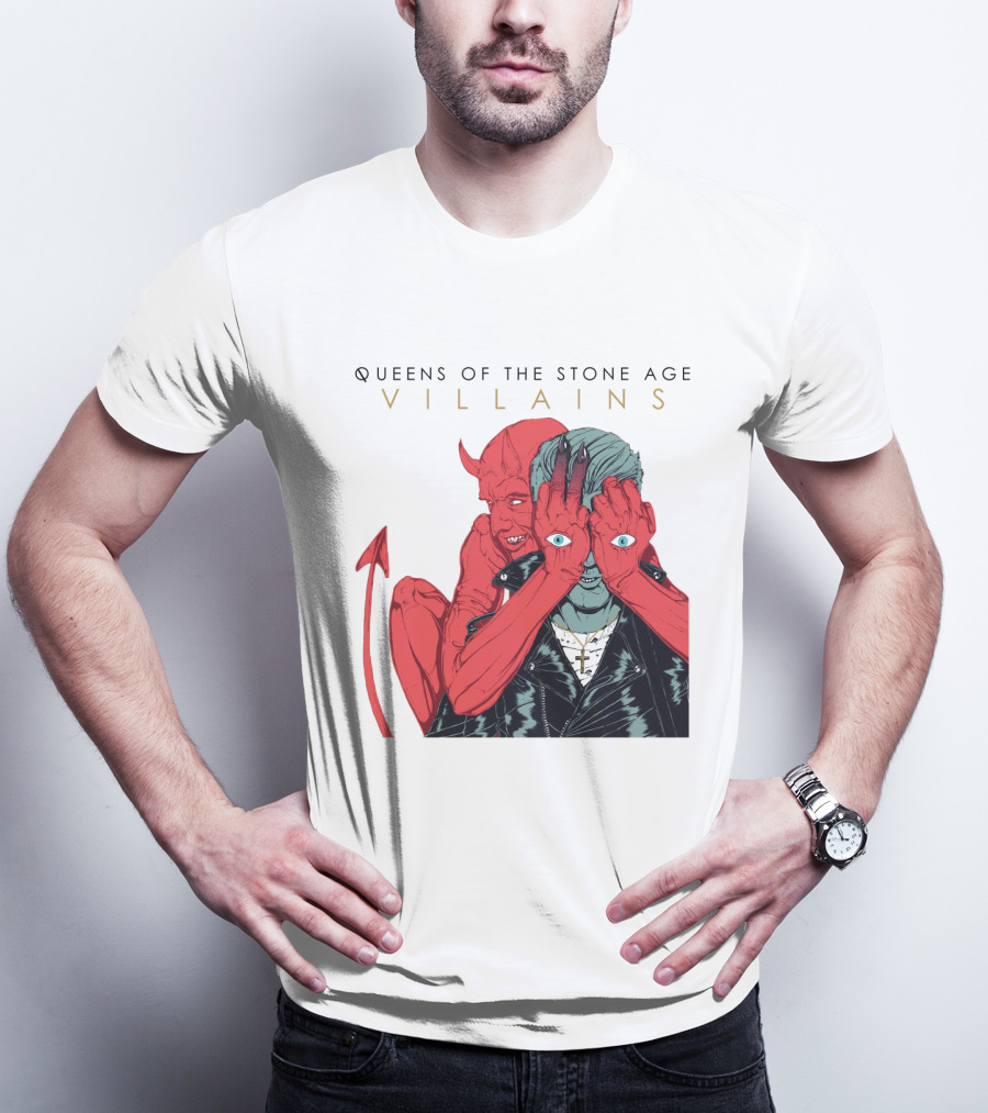 Queens Of The Stone Age Villains Album Cover Artwork T-Shirt