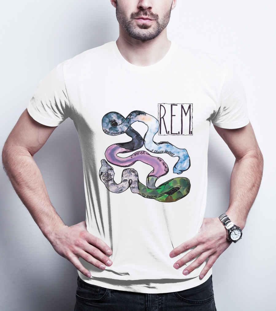 R.e.m. Album Artwork With Track Titles Elements T-Shirt