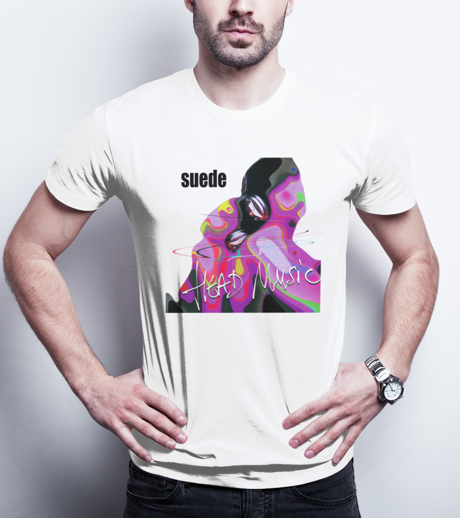 Suede Head Music Colorful Abstract T-Shirt