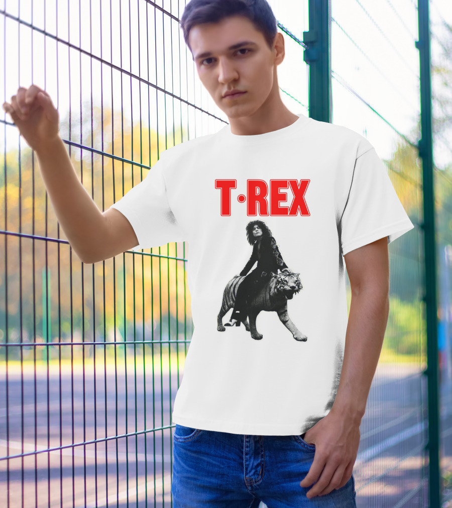 T-Rex Iconic Album Cover Art With Tiger T-Shirt