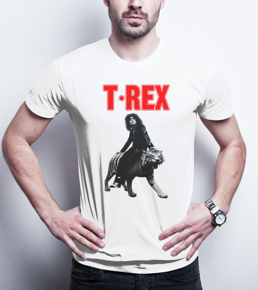 T-Rex Iconic Album Cover Art With Tiger T-Shirt