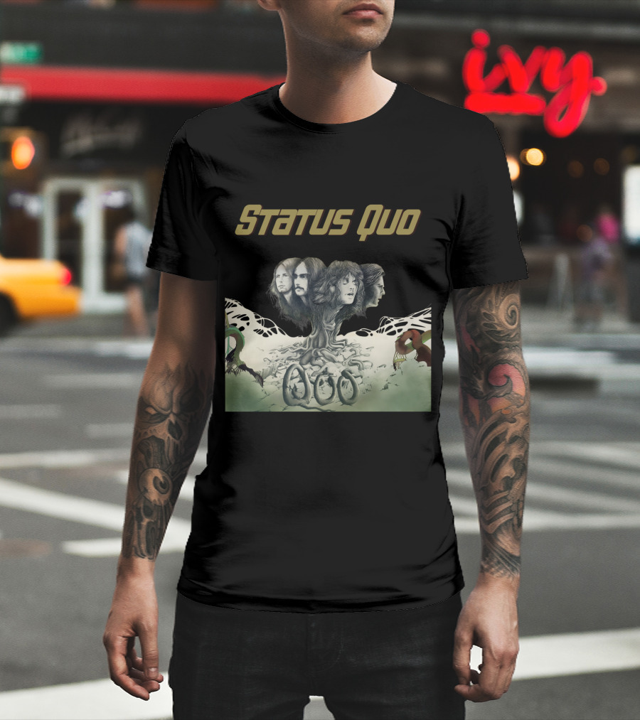 Status Quo Band Tree Faces T-Shirt