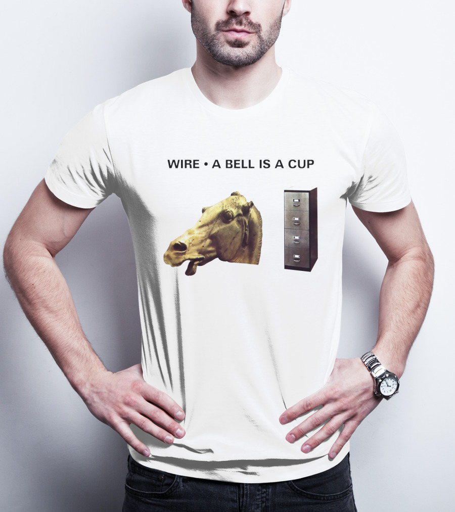 Wire A Bell Is A Cup Horse Head Sculpture Filing Cabinet T-Shirt