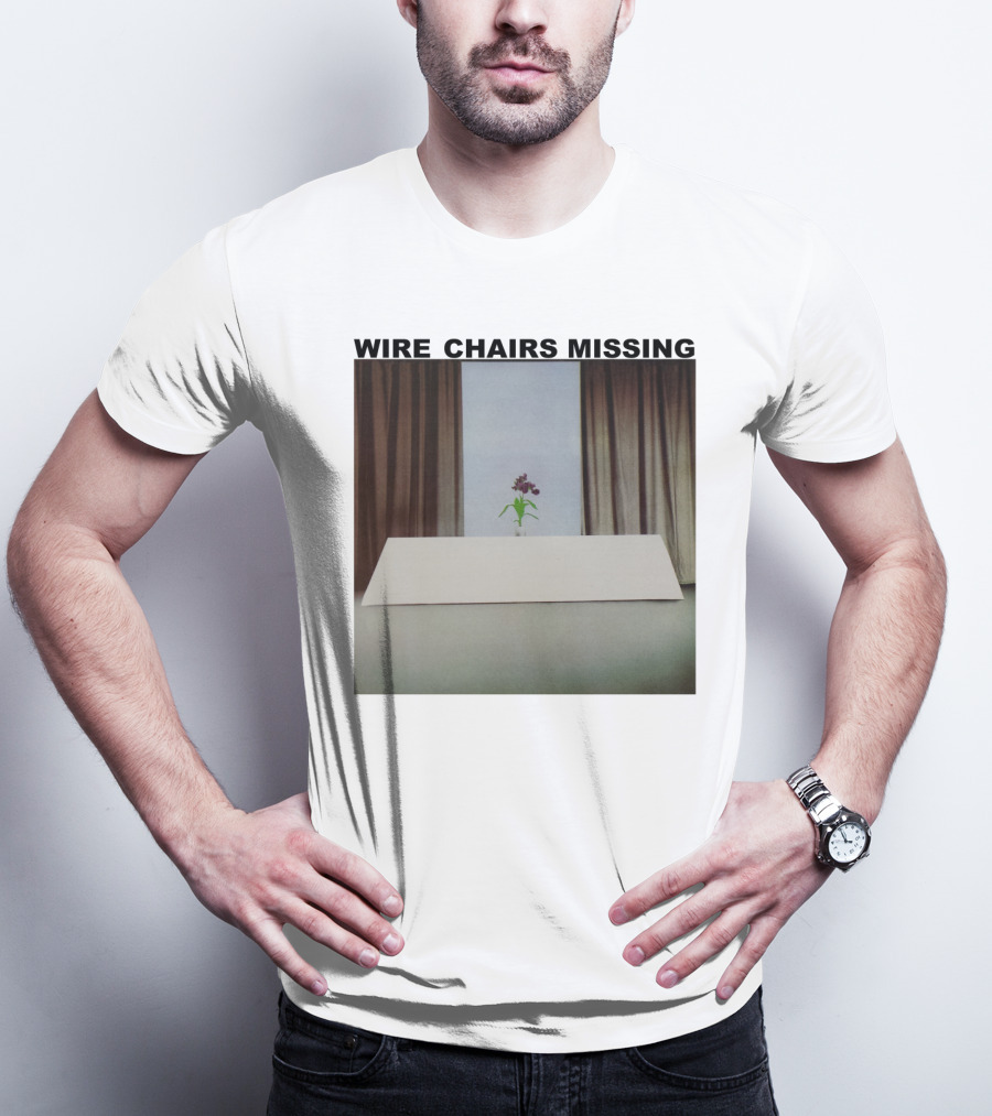 Wire Chairs Missing Orchid On Table Minimalist Room T-Shirt