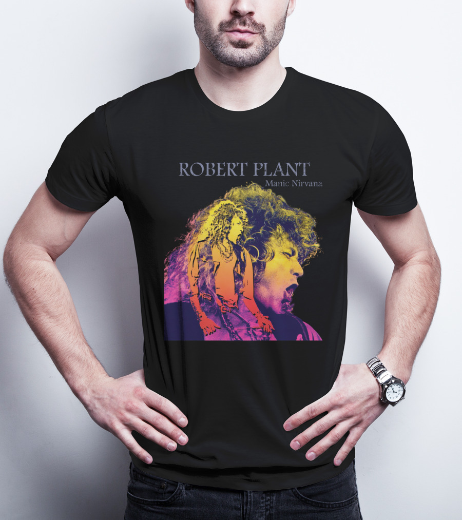 Robert Plant Manic Nirvana Retro Rock T-Shirt