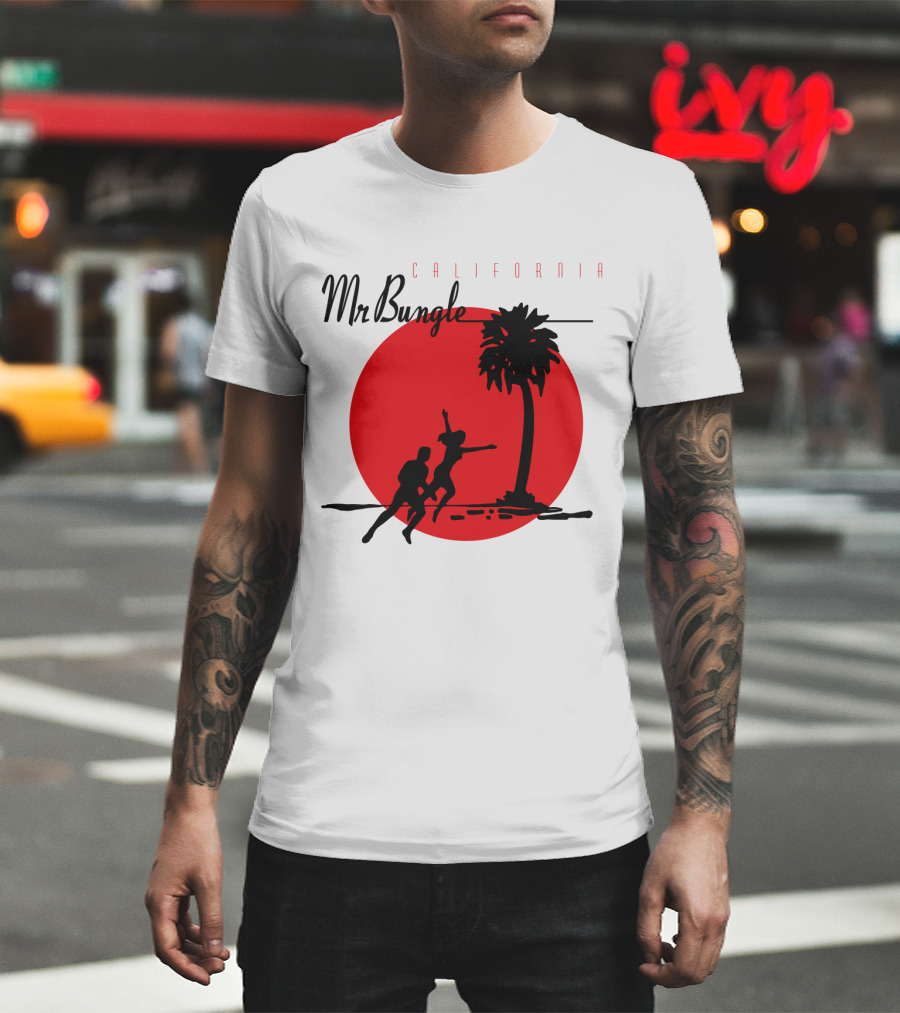 Mr Bungle California Palm Silhouette Red Sun T-Shirt